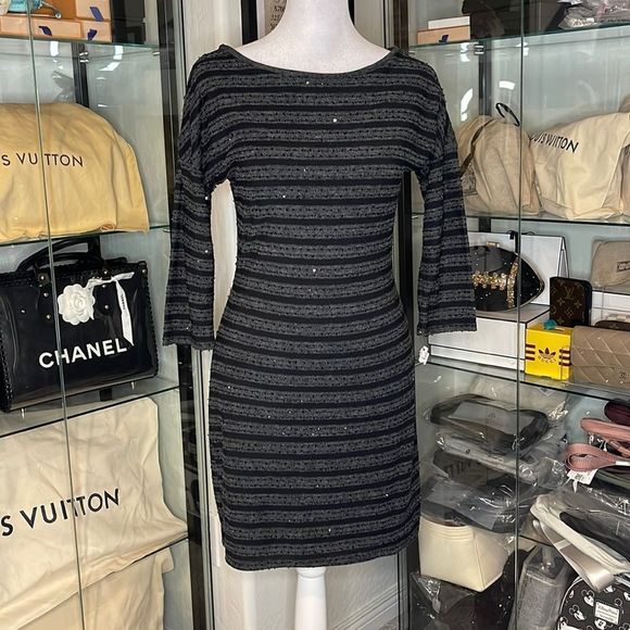 Express | Dresses | Expresssequin Embellished Lined Sweater Dress In ...